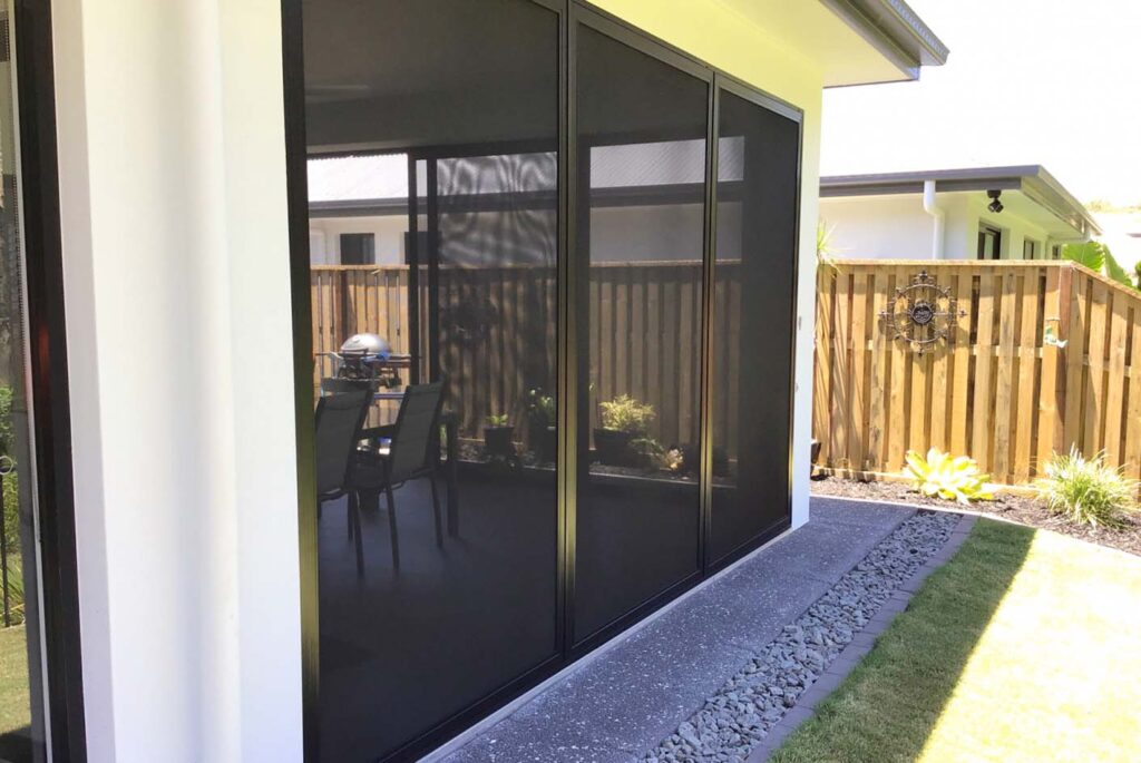 Bella 316 Barrier Screens Installed in Alfresco Enclosure